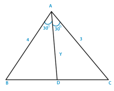 In a triangle ABC the internal bisector of the angle A