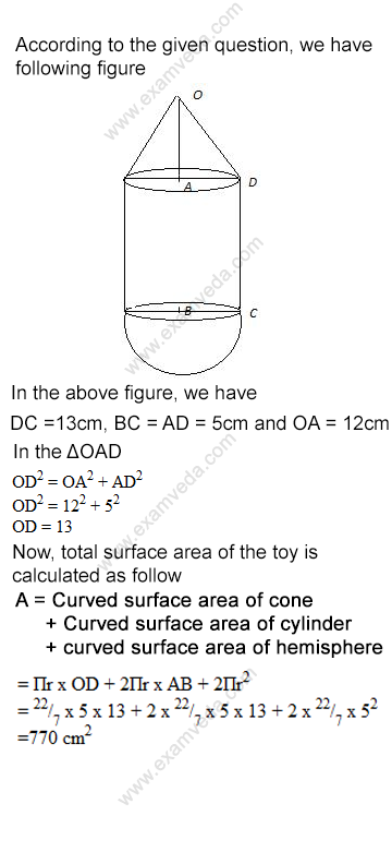 A toy is in the shape of a right circular cylinder